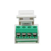 China Rj12 UTP Terminal Block Connector 90 Degree Cat 3 Keystone Jack for sale