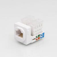 China 90 Degree RJ45 Inline Coupler Clipsal Cat6a , Network Cat5e Rj45 Inline Joiner Coupler for sale