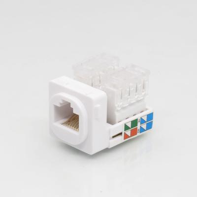 China 90 Degree RJ45 Inline Coupler Clipsal Cat6a , Network Cat5e Rj45 Inline Joiner Coupler for sale