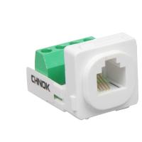 China Cat3 RJ11 Keystone Coupler 6P4C UTP Punch Down Jack for Voice Applications for sale