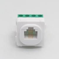 China Cat3 RJ11 Keystone Coupler 6P4C UTP Punch Down Jack for Voice Applications for sale