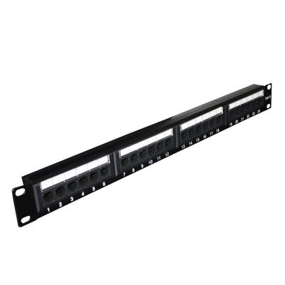China 12 Port Cat6 Keystone Patch Panel Color Code Rj45 24 Port 16 18 48 for sale