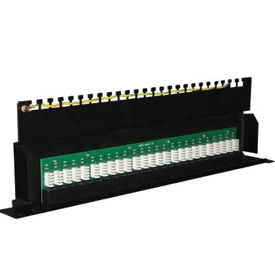 China Cat5e 24 Port Network Patch Panel 1U 19 Inch Keystone Blank for Structured Cabling for sale