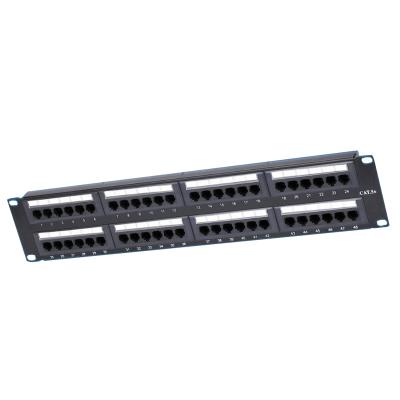 China Cat5e RJ11 RJ12 Keystone Network Patch Panel 12 24 48 Port Telephone D Link for sale
