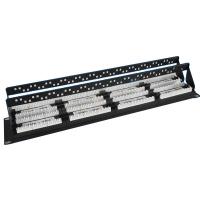 China Cat5e RJ11 RJ12 Keystone Network Patch Panel 12 24 48 Port Telephone D Link for sale