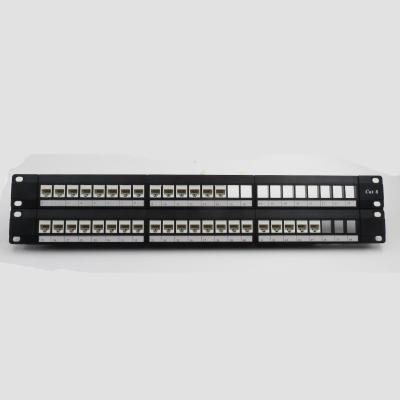 China 48 Port Cat5e Patch Panel RJ45 D Link 1U 19 Inch Rack Mount Network Panel for sale