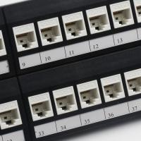 China Black 16 Port Keystone Patch Panel Cat5e 12 Port Electric 18 24 48 Port for sale