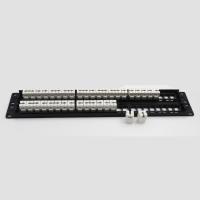 China Black 16 Port Keystone Patch Panel Cat5e 12 Port Electric 18 24 48 Port for sale