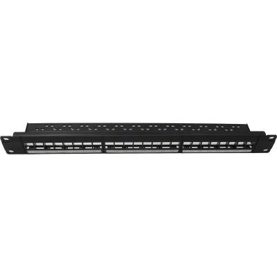 China 24 Port Blank RJ45 Keystone Patch Panel Cat6 UTP Rack Mount 1U for sale