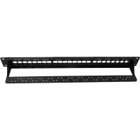 China 24 Port Blank RJ45 Keystone Patch Panel Cat6 UTP Rack Mount 1U for sale