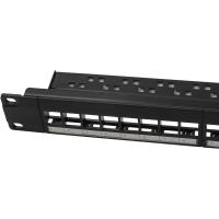 China 24 Port Blank RJ45 Keystone Patch Panel Cat6 UTP Rack Mount 1U for sale