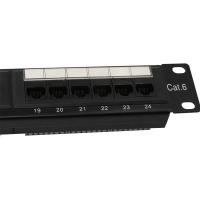 China Rj45 Cat 6 Utp Patch Panel 24 Port 2u Dual Block Krone for sale
