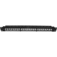 China Blank AMP 24 Port Keystone Patch Panel UTP Cat5e 1U 19 Inch for Network Rack for sale