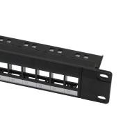 China Blank AMP 24 Port Keystone Patch Panel UTP Cat5e 1U 19 Inch for Network Rack for sale