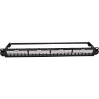 China Cat6 1U 19 Inch 24 Port Keystone Blank Patch Panel for UTP Network Rack Mount for sale