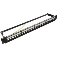 China STP FTP 24 Port Keystone Wall Plate ATP 1U 19 Inch Blank Patch Panel for sale