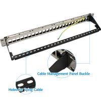 China STP FTP 24 Port Keystone Wall Plate ATP 1U 19 Inch Blank Patch Panel for sale