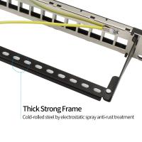 China STP FTP 24 Port Keystone Wall Plate ATP 1U 19 Inch Blank Patch Panel for sale
