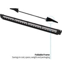 China 19 Inch 24 Port Keystone Patch Panel AMP Cat5e Cat6 UTP 1U Black for sale