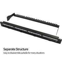 China AMP Cat6 Blank Patch Panel 24 Port 1U 19 Inch,  CAT5E Keystone Jack Panel for sale