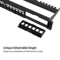 China AMP Cat6 Blank Patch Panel 24 Port 1U 19 Inch,  CAT5E Keystone Jack Panel for sale