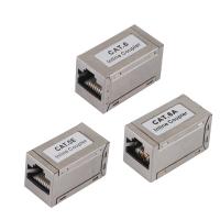 China Female RJ45 Inline Coupler CAT6A Shielded Ethernet Box Keystone Jack Adapter for sale