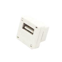 China USB2.0 RJ11 Inline Coupler White ABS Female Connector Short Keystone Jack for sale