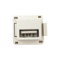 China USB2.0 RJ11 Inline Coupler White ABS Female Connector Short Keystone Jack for sale