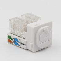 China Australia UTP Cat5e Ethernet Wall Jack 8P8C 90 Degree Dustproof Shielded for sale