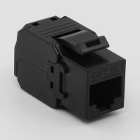 China Black UTP Cat 5e Rj45 Insert 180 Degree Toolless Jack for sale