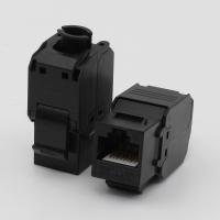 China Black UTP Cat 5e Rj45 Insert 180 Degree Toolless Jack for sale
