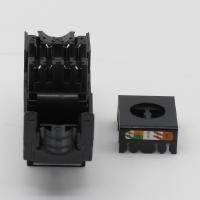 China Black UTP Cat 5e Rj45 Insert 180 Degree Toolless Jack for sale