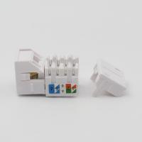 China Lucent Ethernet Keystone Jack White RJ45 8P8C Cat5e Utp 180 Degree for sale