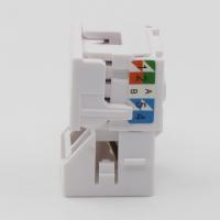 China Lucent Ethernet Keystone Jack White RJ45 8P8C Cat5e Utp 180 Degree for sale