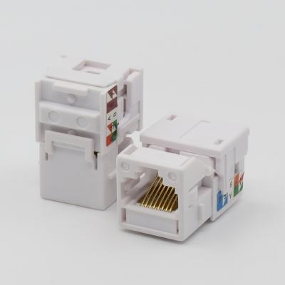 China Lucent Ethernet Keystone Jack White RJ45 8P8C Cat5e Utp 180 Degree for sale