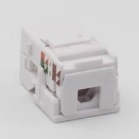 China Lucent Ethernet Keystone Jack White RJ45 8P8C Cat5e Utp 180 Degree for sale