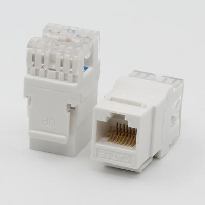 China RJ45 180 Degree Cat5e Ethernet Jack , UTP Keystone Network Jack for sale