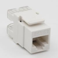 China 180 Degree Cat 6 Utp Jack 8P8C , White Cat6 Keystone Inline Coupler for sale