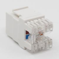 China 180 Degree Cat 6 Utp Jack 8P8C , White Cat6 Keystone Inline Coupler for sale