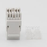 China 180 Degree Cat 6 Utp Jack 8P8C , White Cat6 Keystone Inline Coupler for sale