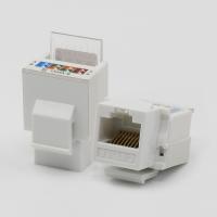 China 90 Degree Ethernet Keystone Jack PC UTP , 8P8C Cat5e Rj45 Keystone Jack for sale