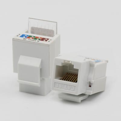 China 90 Degree Ethernet Keystone Jack PC UTP , 8P8C Cat5e Rj45 Keystone Jack for sale
