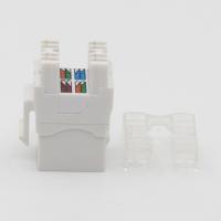 China UTP RJ45 Cat6 Keystone Jack 8P8C 180 Degree White PC for sale