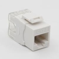 China UTP RJ45 Cat6 Keystone Jack 8P8C 180 Degree White PC for sale