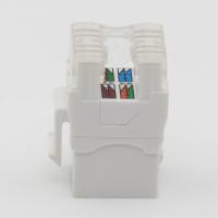 China UTP RJ45 Cat6 Keystone Jack 8P8C 180 Degree White PC for sale