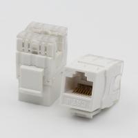 China White Rj45 Keystone Utp Cat6 180 Degree Coupler 8p8c for sale