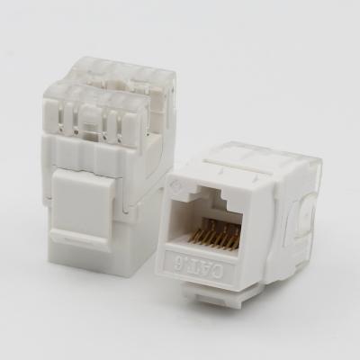 China White Rj45 Keystone Utp Cat6 180 Degree Coupler 8p8c for sale