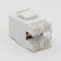 China White Rj45 Keystone Utp Cat6 180 Degree Coupler 8p8c for sale