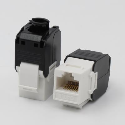 China Toolless Cat6 RJ45 Keystone Jack UTP 8P8C 180 Degree Ethernet Connector 0.35-0.60mm for sale