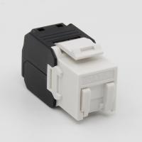 China Dust Proof Cat6 Keystone Jack White 8p8c Black 180 Degree for sale